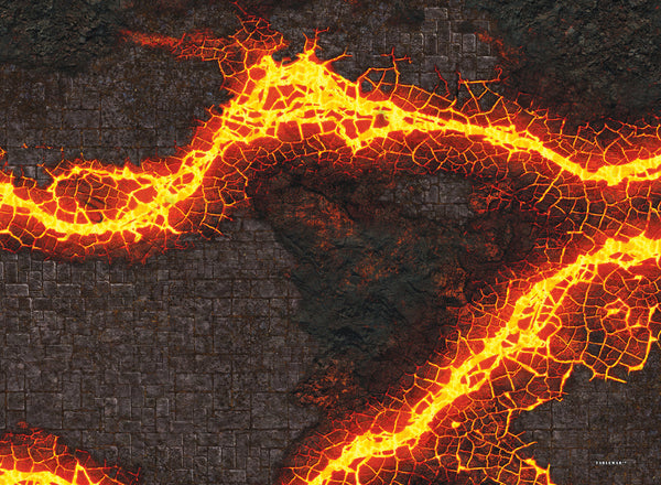 30x22" Double-Sided 'Snowy Tundra' + 'Volcanic Tomb' F.A.T. Mat Battle ...