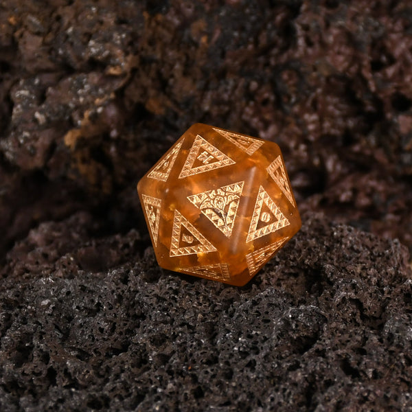 Polynesian Lava Glass Dice Set - Dice Around the World - The Dragons Trove