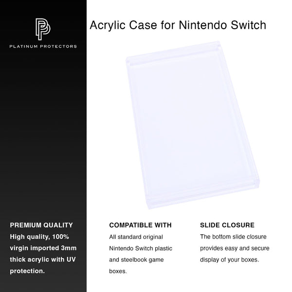 Premium Acrylic Case for Nintendo Switch Plastic & Steelbook Games ...