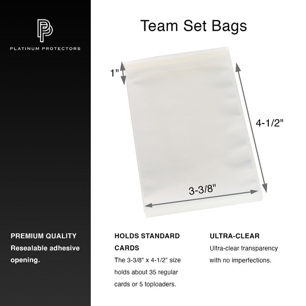 Platinum Protectors Team Bags for Cards or Toploaders Sleeves with Res ...
