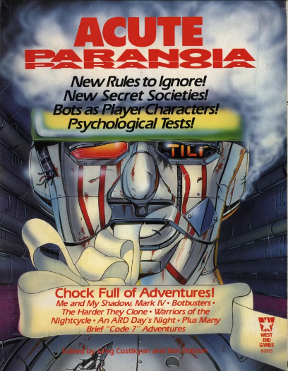 Acute Paranoia by West End Games 80105 - The Dragons Trove