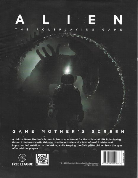 Alien RPG Game Mother's Screen - The Dragons Trove